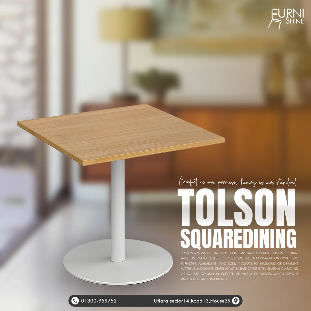 Tolson Square Dining Table – e-Furnishine